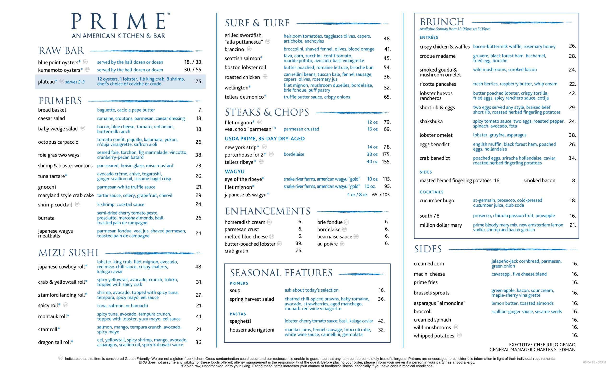 Sunday Brunch | Prime: An American Kitchen & Bar | Stamford, CT